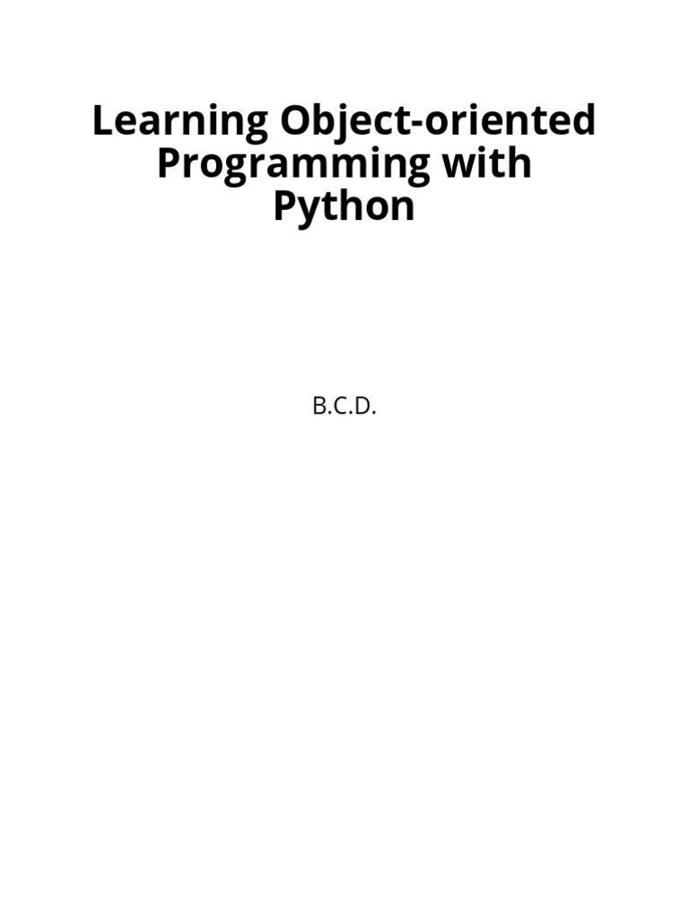 Oop With Python Sample | Class (Computer Programming) | Object Oriented ...