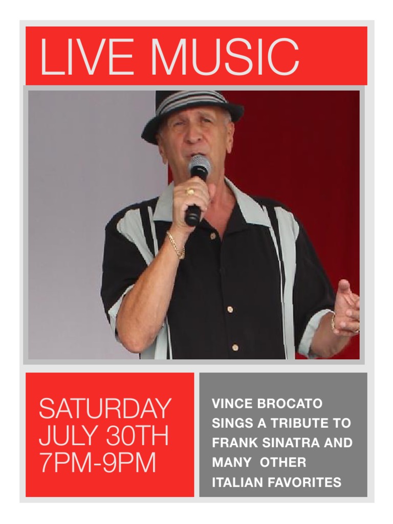 Vince Brocato: Sinatra Tribute Live | PDF