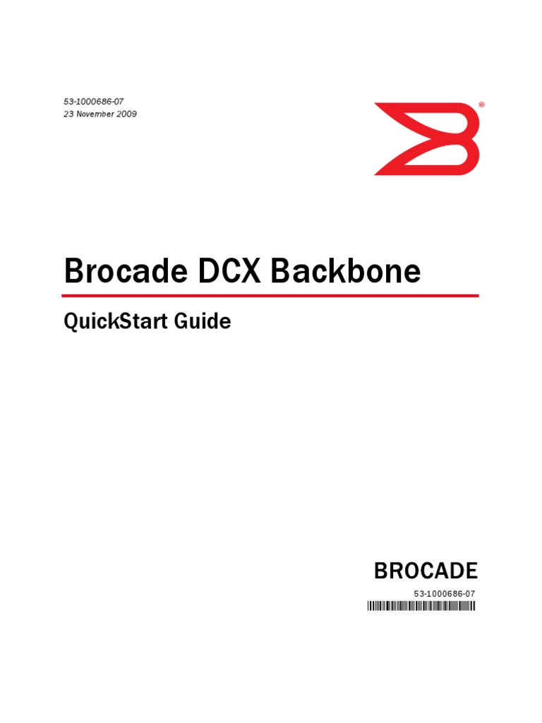 Brocade DCX Backbone: Quickstart Guide | PDF | Command Line Interface | Port (Computer Networking)
