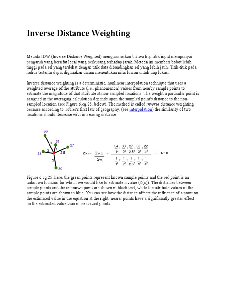 Inverse Distance Weighting | PDF | Spatial Analysis | Statistics
