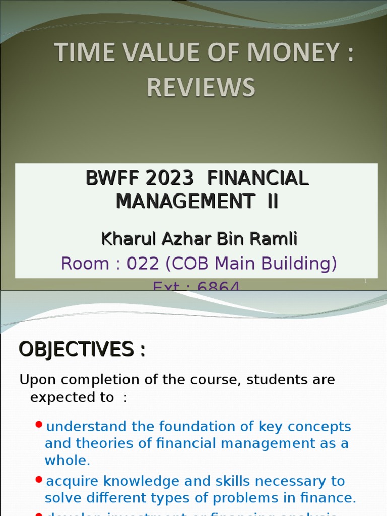 Topic 1 - TVM | Download Free PDF | Present Value | Compound Interest