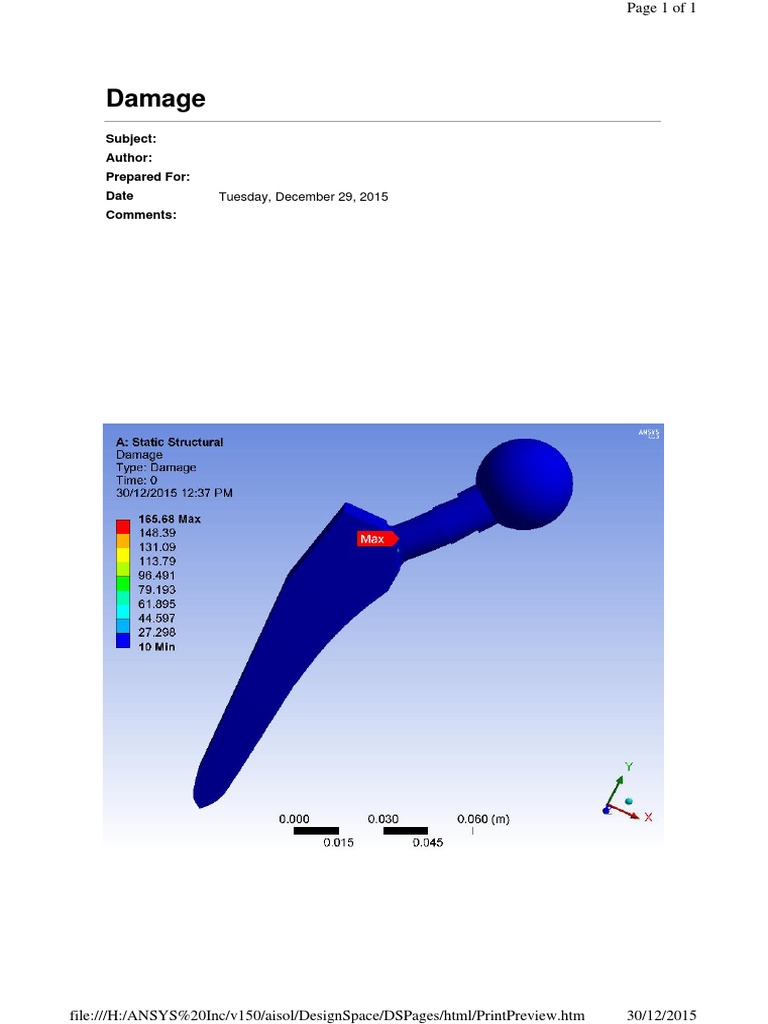 Damage: Subject: Author: Prepared For: Date Comments | PDF