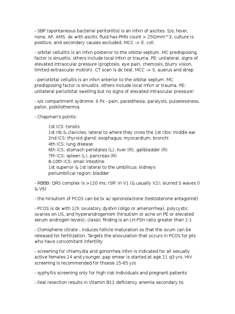 Comquest Notes | PDF | Elbow | Anemia