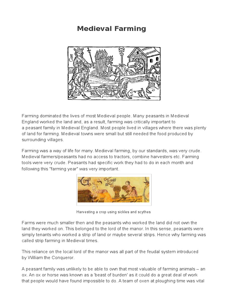 Medieval Farming | PDF | Farmer | Peasant
