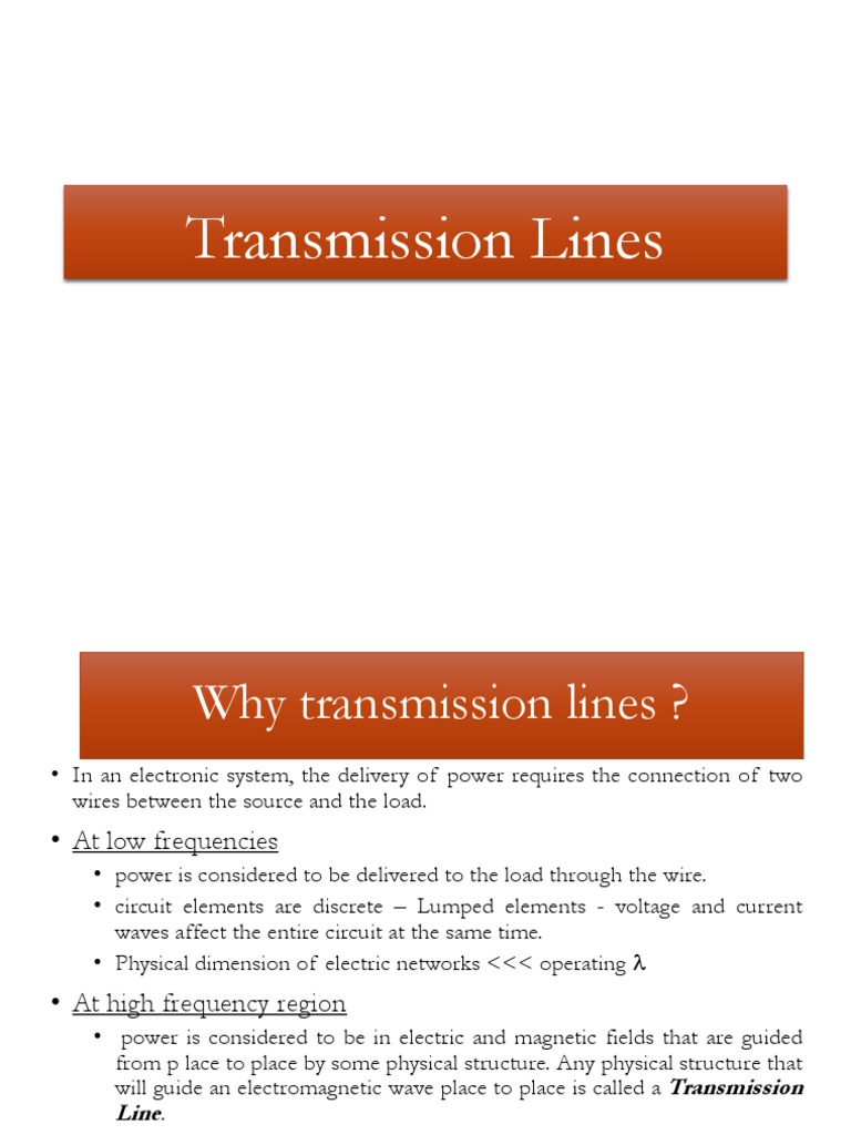 Transmission Lines | PDF | Transmission Line | Electrical Network