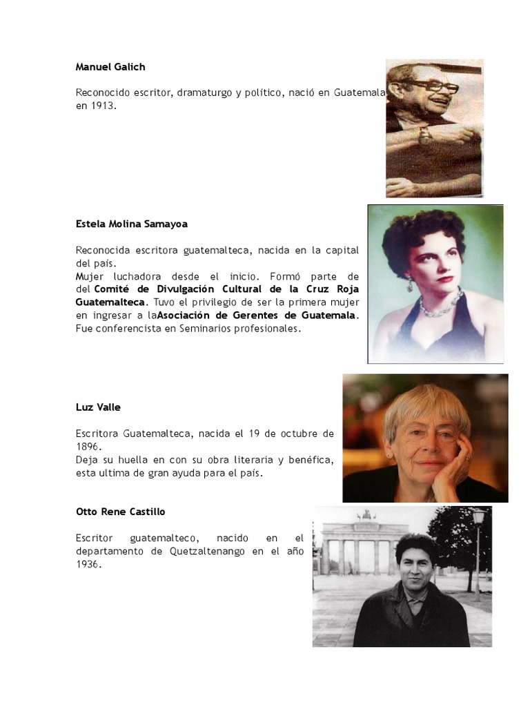 Escritores y Poetas de Guatemala | PDF | Guatemala | Naturaleza
