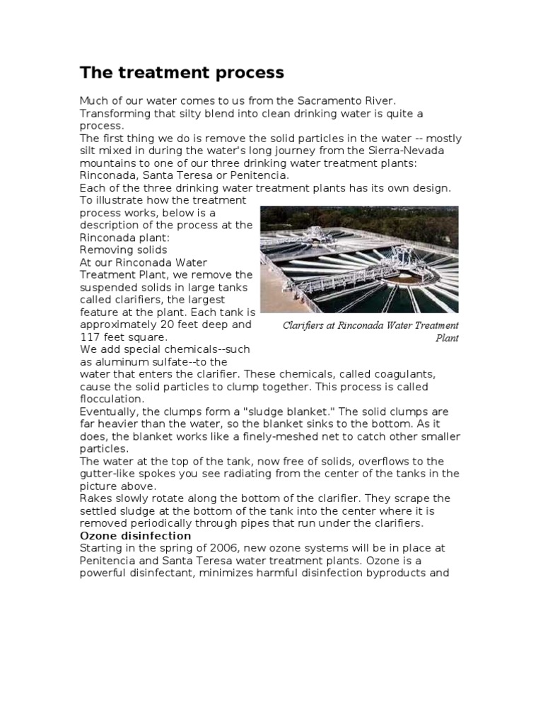 The Water Treatment Process | PDF | Water Purification | Filtration