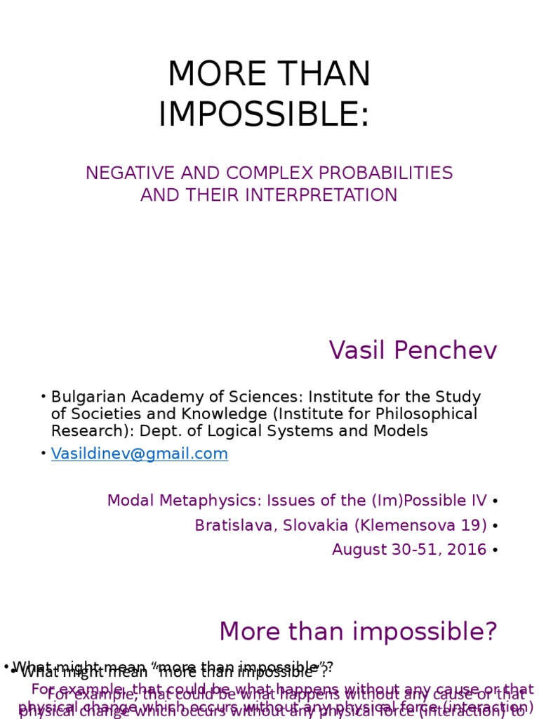 Negative and Complex Probabilities Explained | PDF | General Relativity ...