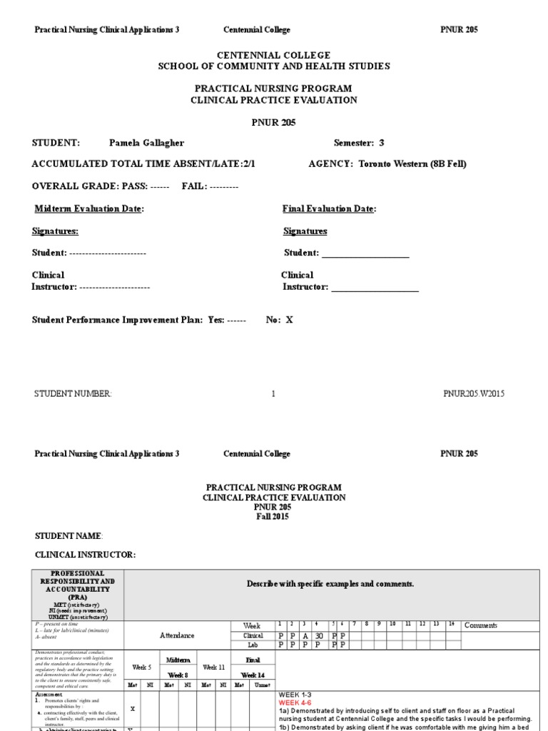 MARKED - Self Eval Week 1 | PDF | Nursing | Competence (Human Resources)