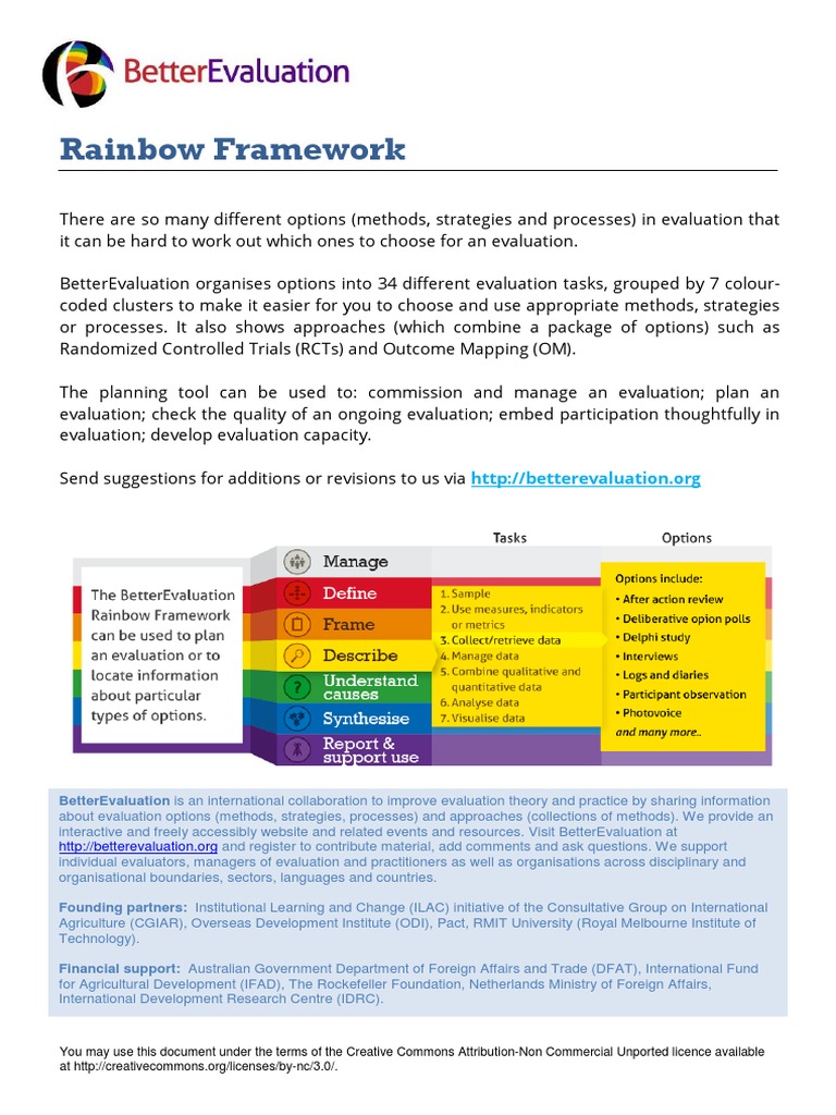 Rainbow Framework | PDF | Evaluation | Qualitative Research