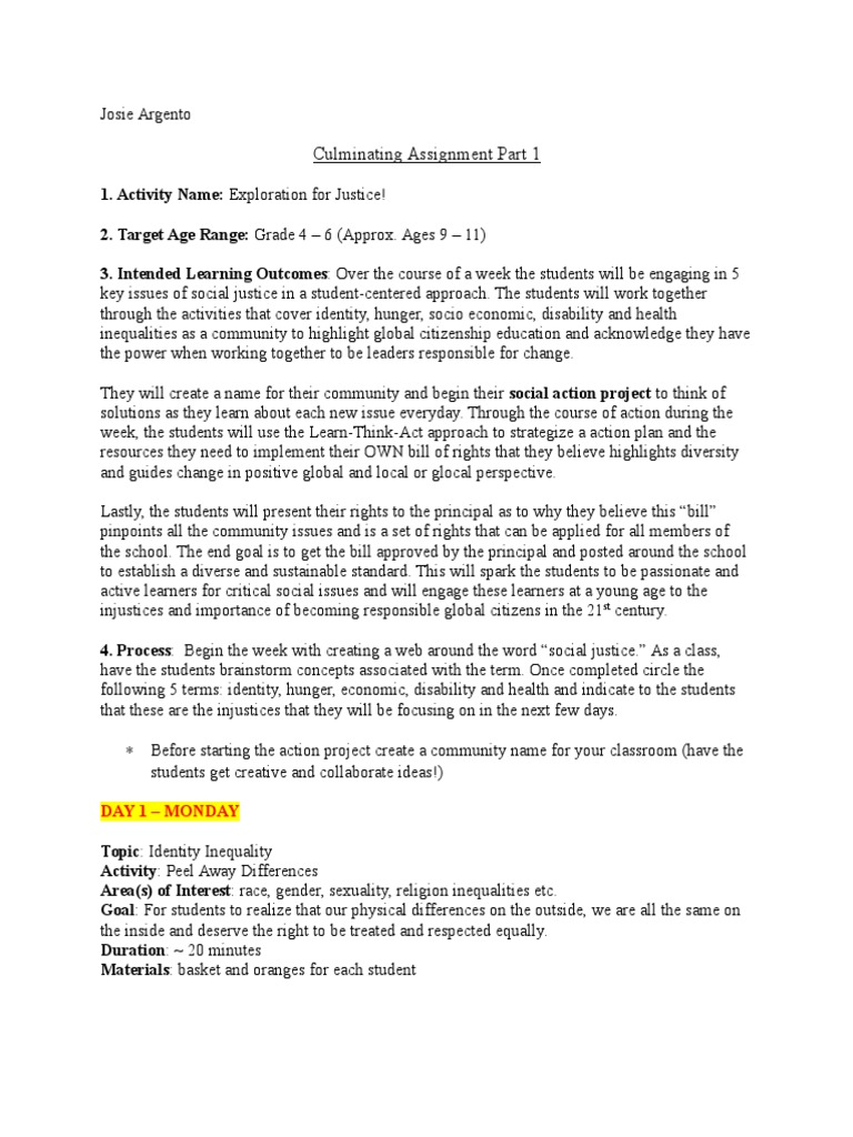 Em202 - Culminating Assignment Part 1 | PDF | Economic Inequality | Discrimination & Race Relations