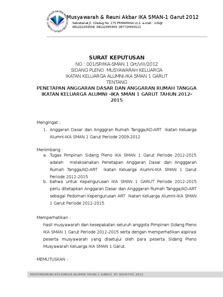 Draft AD-ART IKA | PDF