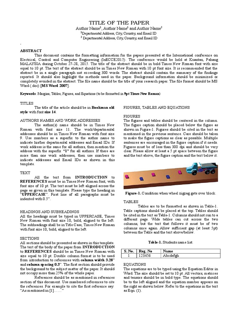 ARPN Journal Template | PDF | Abstract (Summary) | Times New Roman