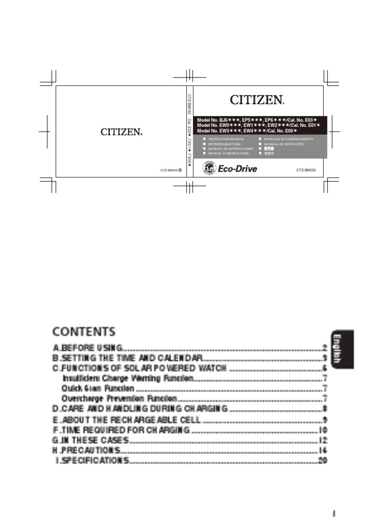 Solar Watch Instruction Manual | PDF | Battery (Electricity) | Watch