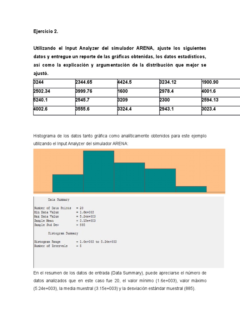 Input Analyzer - Arena | PDF