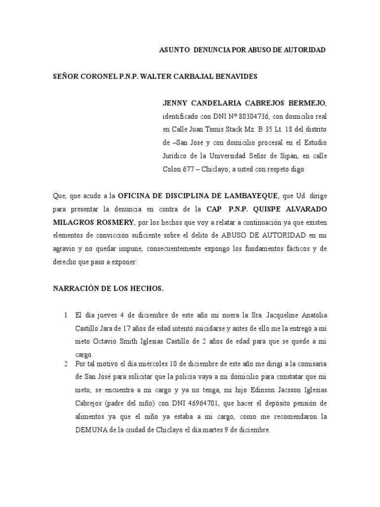 Denuncia Abuso De Autoridad Crimen Y Violencia Thriller Y Crimen