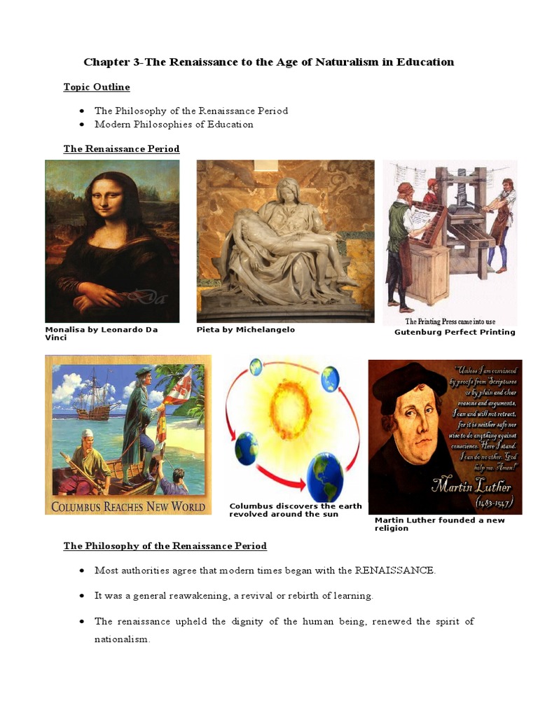 The Renaissance Period in Education | PDF | Humanism | Renaissance