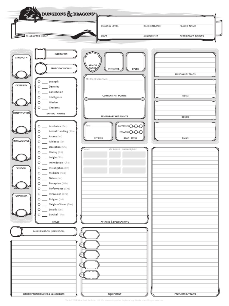 Character Sheet - Dwarf Dungeoneer | PDF