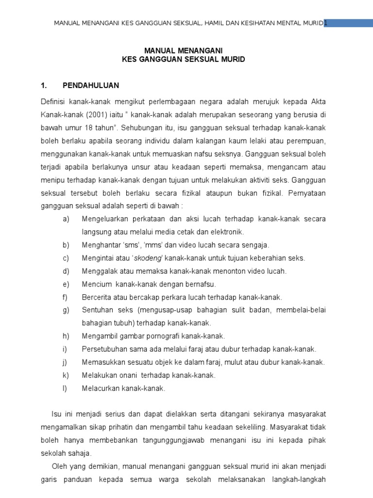 Manual Gangguan Seksual Dan Kesihatan Mental | PDF