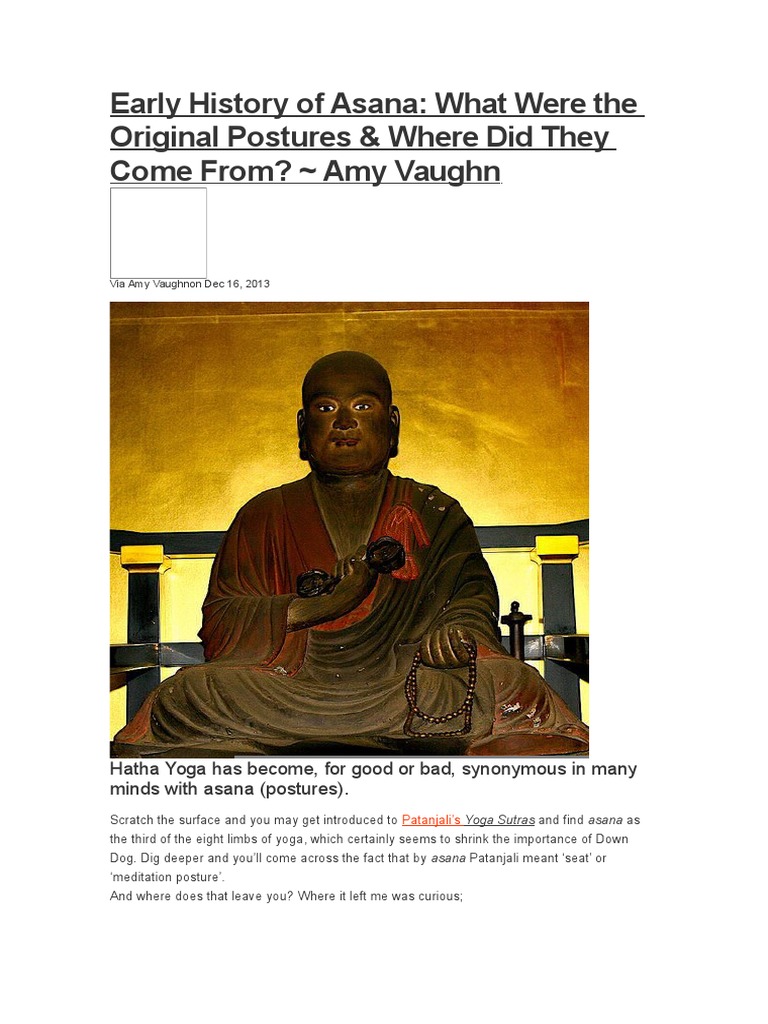 Early History of Asana | PDF | Asana | Hatha Yoga