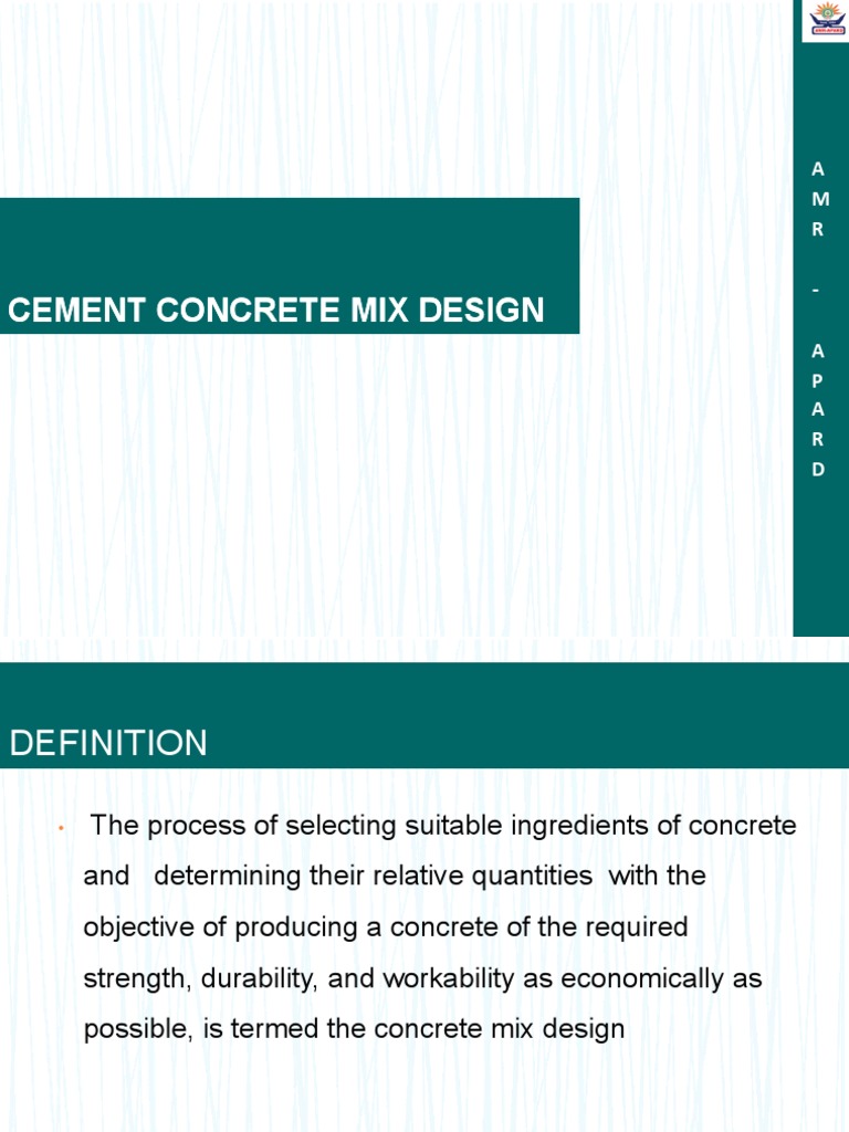 CC Mix Design by KLP | PDF | Concrete | Manmade Materials
