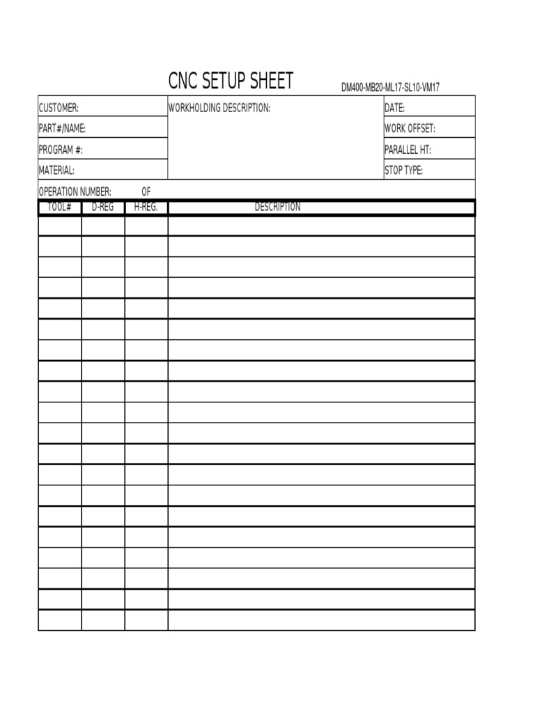 Cnc Setup Sheet Best Practices For The Best Press Brake Bending