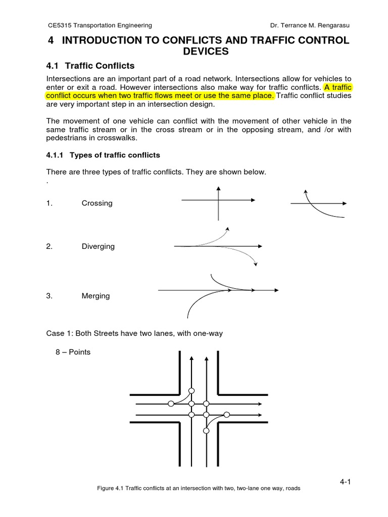 Traffic Conflicts | PDF | Traffic | Intersection (Road)