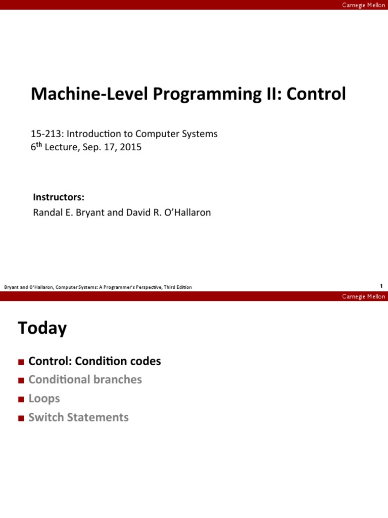 Conditional Branching in x86-64 | PDF | Control Flow | Computer ...