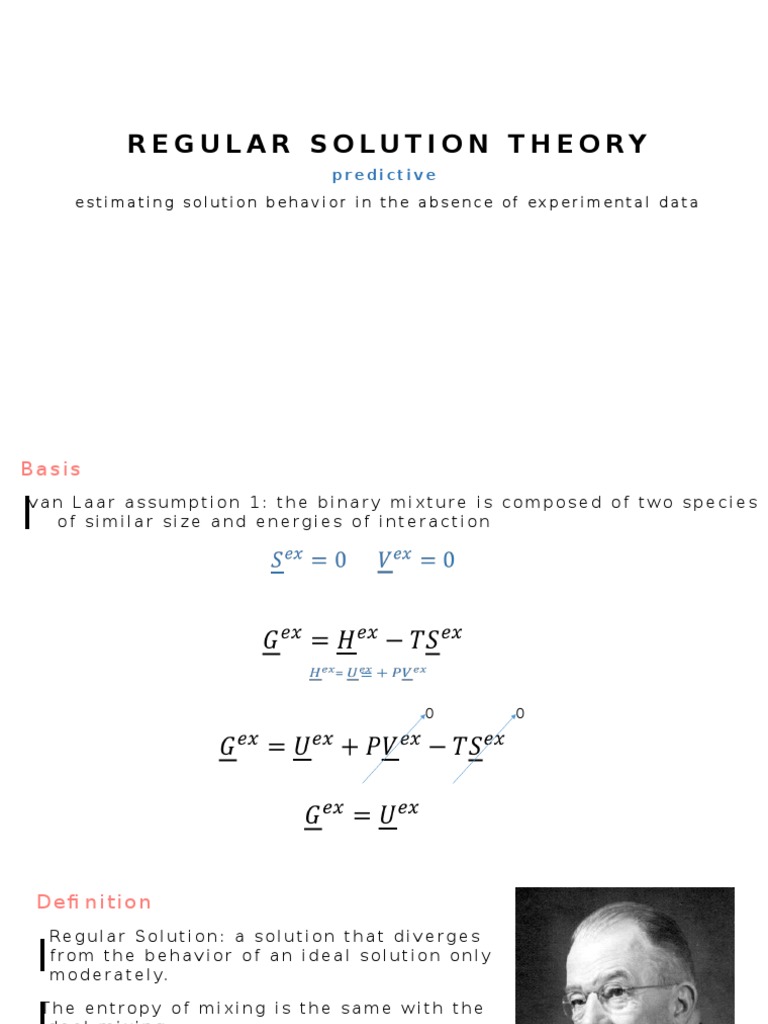 Regular Solution Theory | PDF | Solution | Mathematical Physics
