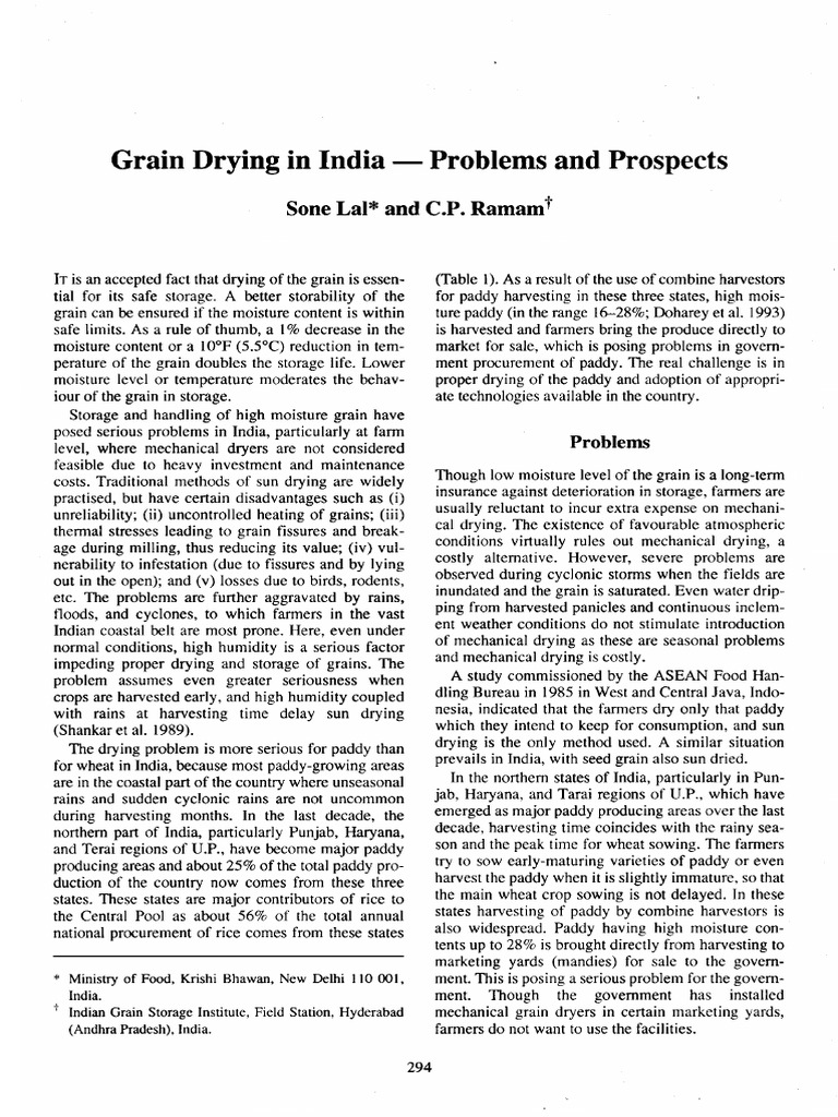 Grain Drying in Asia Part 8 19706 | PDF | Rice | Mechanical Fan
