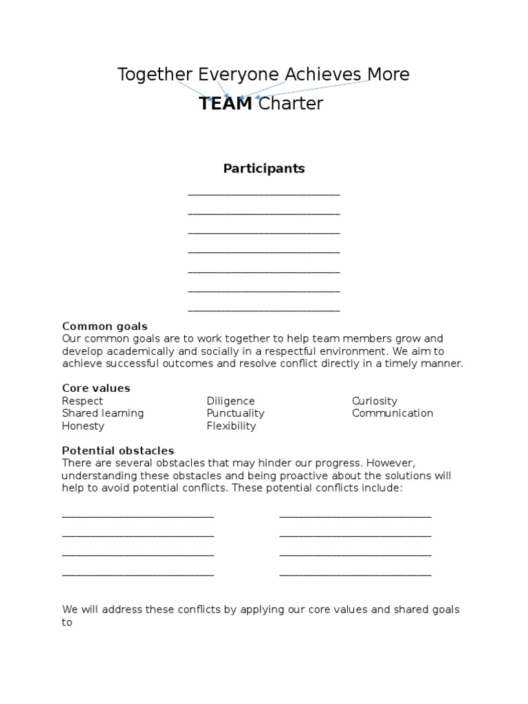 Charter Template | PDF