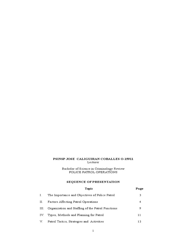 Patrol | PDF | Police | Motivation