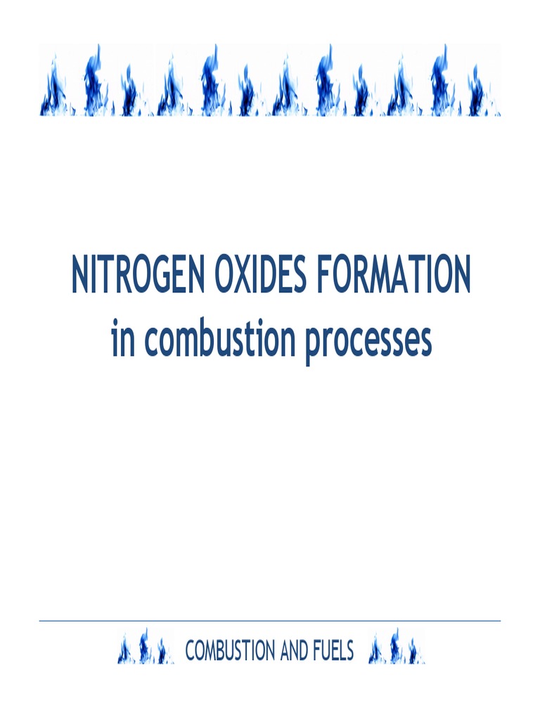NOx Formation | PDF | N Ox | Nitrogen Dioxide