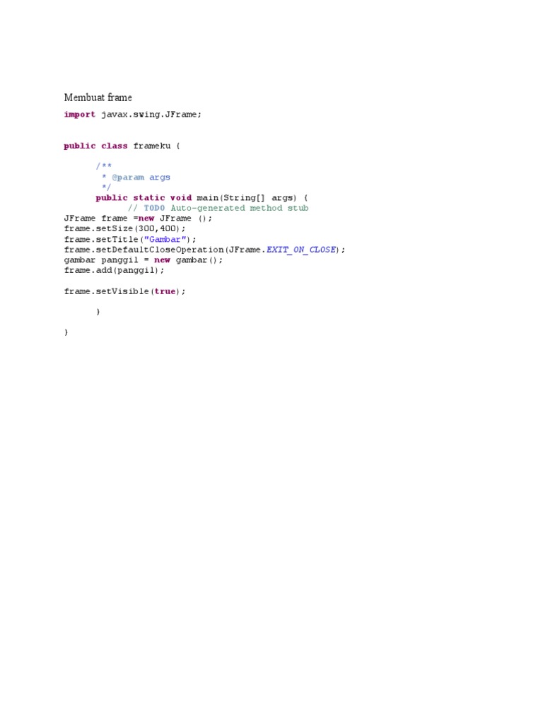 Membuat PemandangAn Dari Java | PDF | Metode & Bahan Ajar