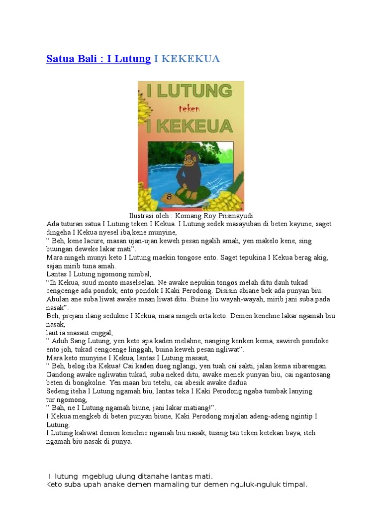 Satua Bali Arini | PDF