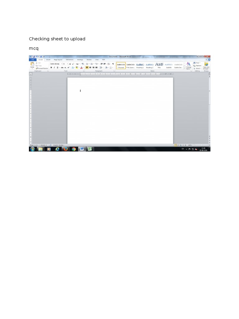 MCQ Upload Checklist Guide | PDF