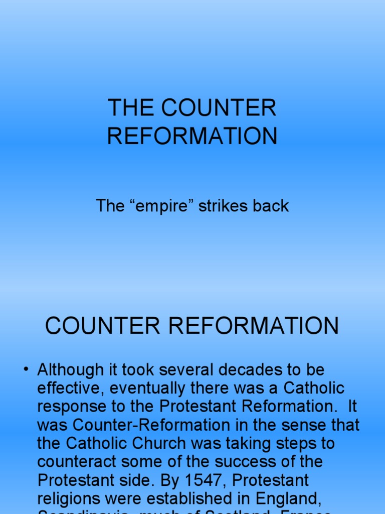 Counter-Reformation Overview | PDF | Protestant Reformation | Counter ...
