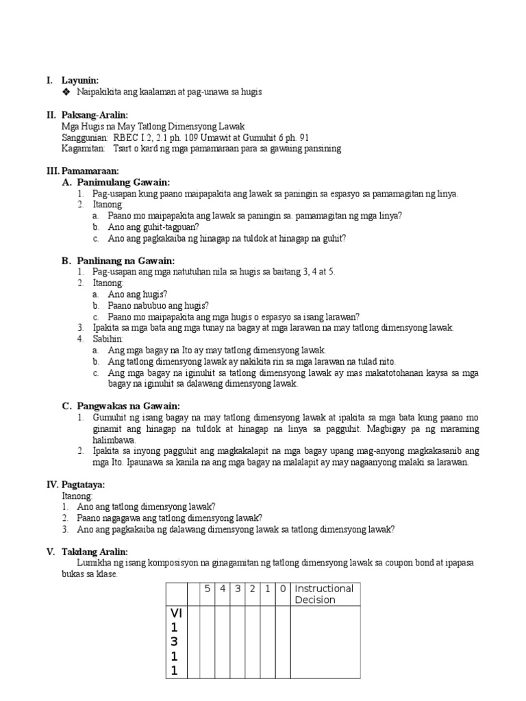 Lesson Plan in Art 6 | PDF