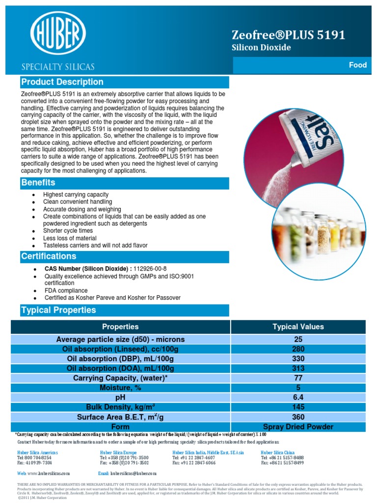 Zeofree Slica | PDF | Silicon Dioxide | Liquids