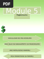 Ang Pagkonsumo at Ang Mamimili - Ekonomiks | PDF