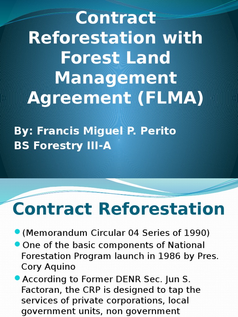 Contract Reforestation With Forest Land Management Agreement | PDF ...