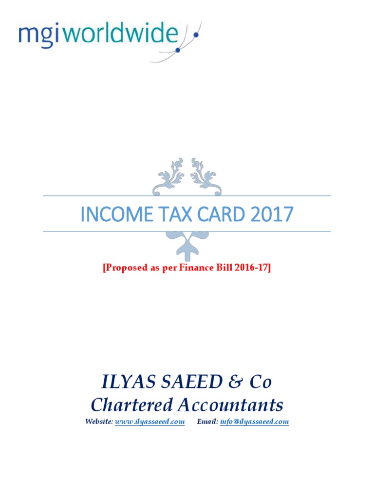 Tax Card 2017 Overview | PDF