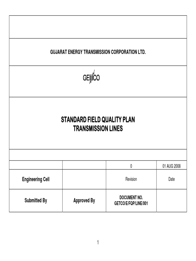 8 Field Quality Plan | PDF | Concrete | Specification (Technical Standard)