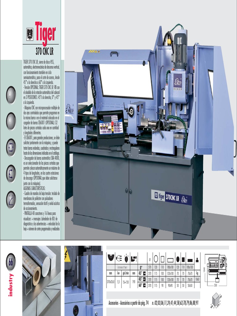 CNC Tiger 370 LR | PDF | Transmisión (Mecánica) | Ingeniería mecánica