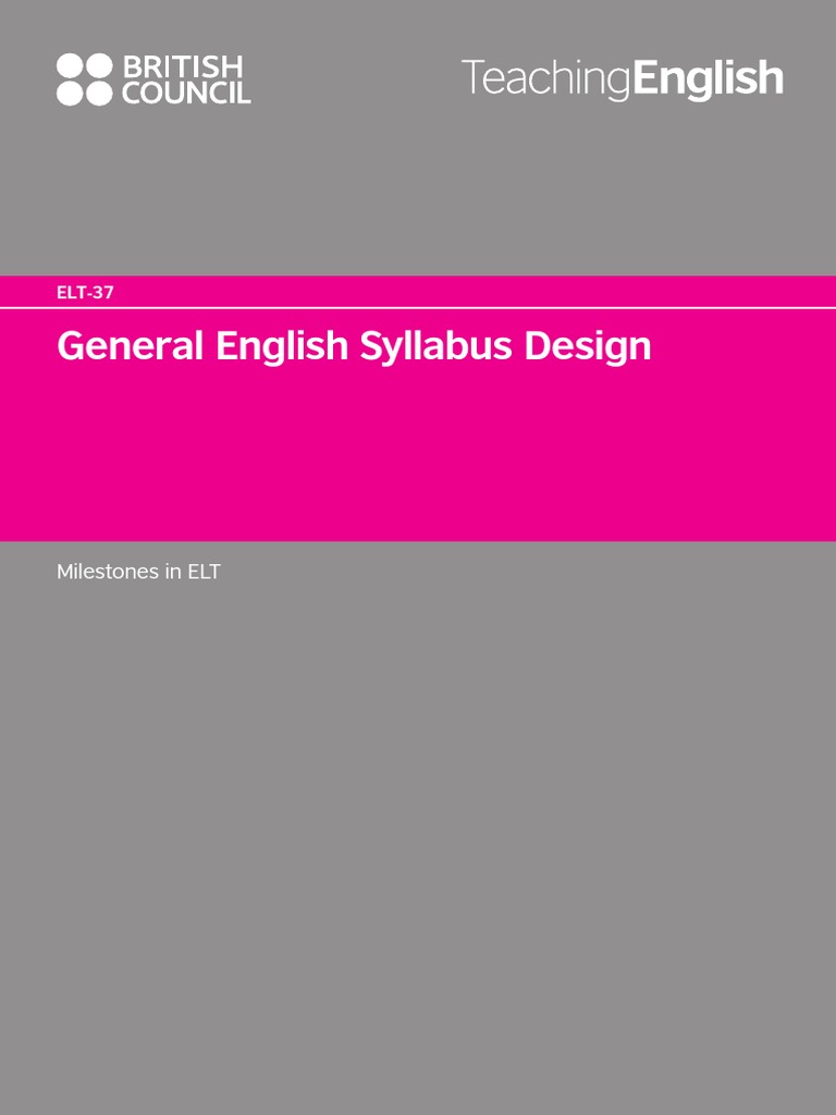 F044 ELT-37 General English Syllabus Design - v3 | PDF | English As A ...