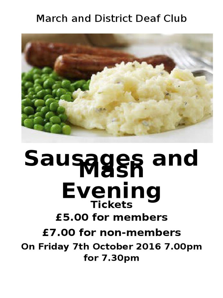 Sausages and Mash Poster 2016 | PDF
