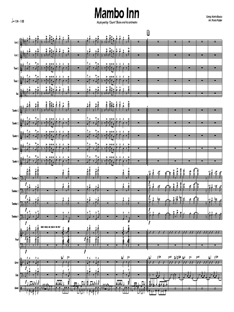 Mambo Inn (Basie-Foster) | PDF