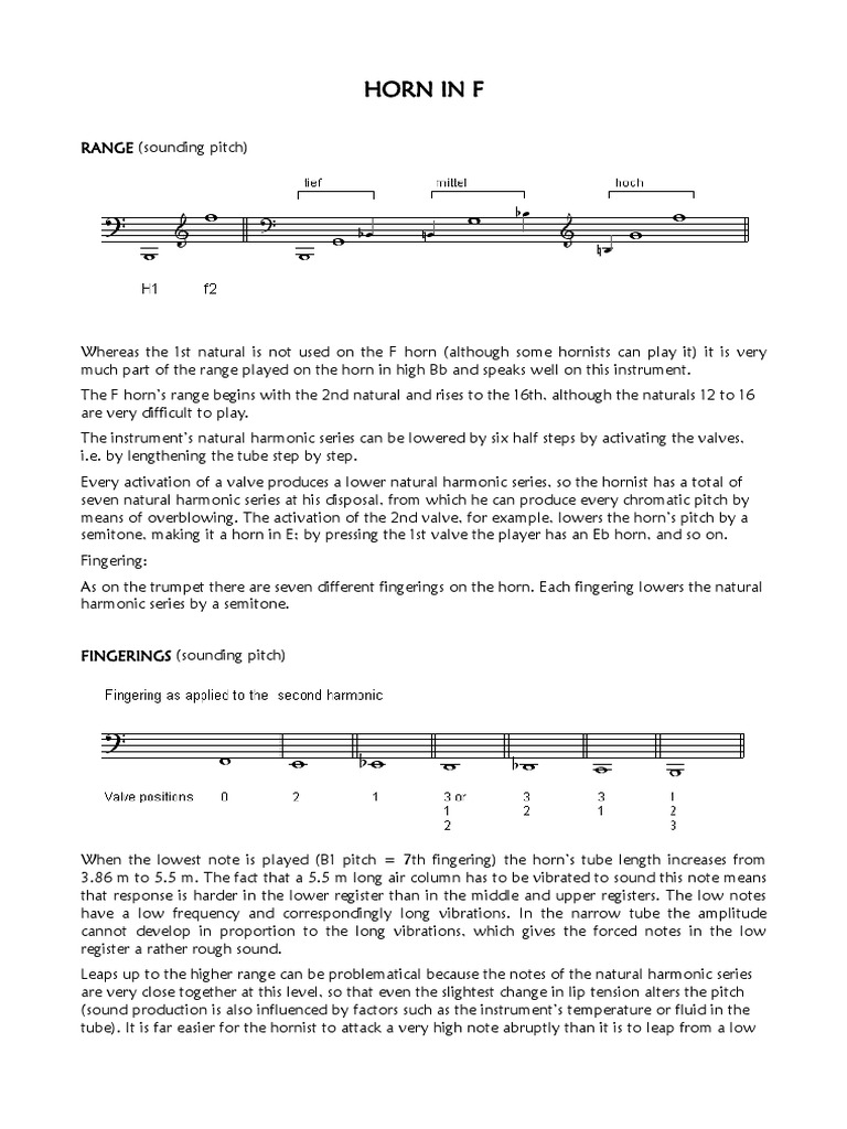 Horn Multiphonics | PDF
