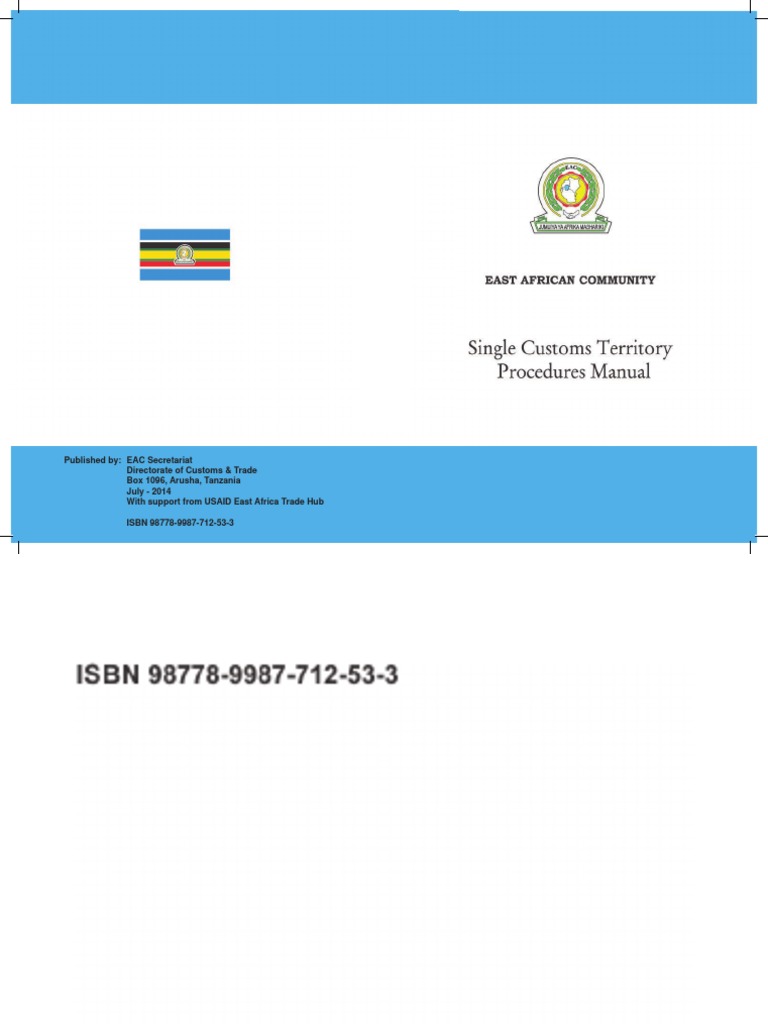 Eac Single Customs Territory Procedures Manual, 2014 PDF | PDF ...