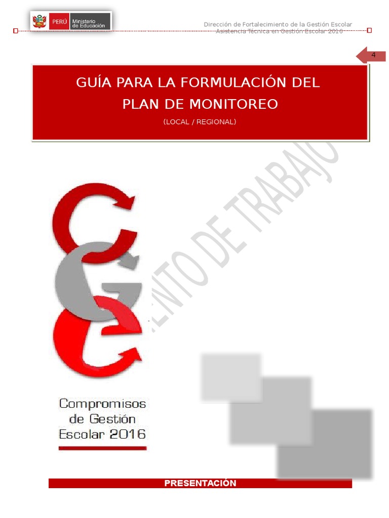 GUIA Plan de Monitoreo | PDF | Planificación | Toma de decisiones